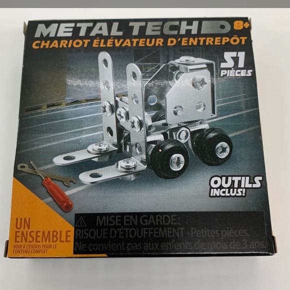Toys | Metal Tech Toy Mini Building Kit Gift Metal Forklift | Poshmark